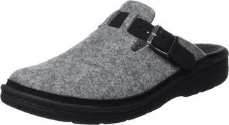 Berkemann Filz-Hausschuh mit breitem Riemen und Schnalle - - Shoes - Herren - Grau - 43 EU