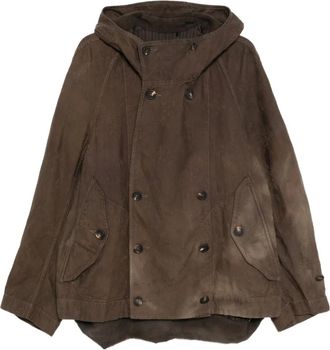 Ziggy Chen manteau à boutonnière croisée - Marron