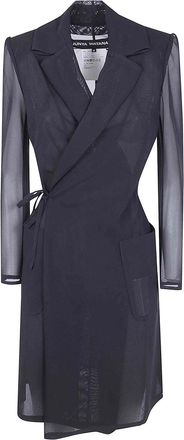 Junya Watanabe Langer Mantel - Schwarz