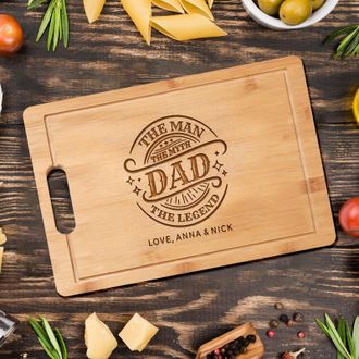 Generic Personalisiertes Schneidebrett f&uuml;r M&auml;nner, Ehemann, Vater, Opa, Ihn, Vatertag, Grillmeister, Kochbretter, individuelles Grill- und Grillbrett, Geschen