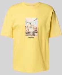 Review Regular Fit T-Shirt aus Baumwoll-Viskose-Mix