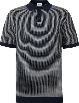 Drykorn Poloshirt aus Baumwolle in Jaquard-Strick, Regular in