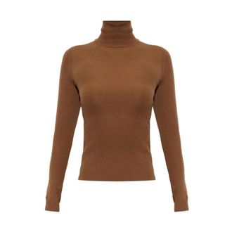 Max Mara Saluto Rollkragenpullover - - Knitwear - Damen - Braun - XL