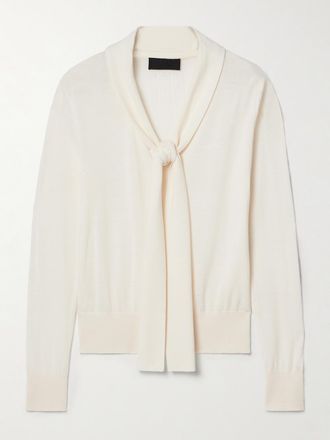 Nili Lotan Ayla Oberteil Aus Merinowolle Mit Schluppe - Elfenbein