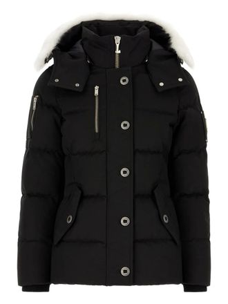 Moose Knuckles Gef&uuml;tterte Jacke mit Rei&szlig;verschluss - Schwarz
