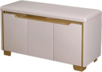 Generic Schuhbank, Massivholzschrank, Schuhschrank mit weichem Kissen, Aufbewahrungsschrank, geeignet for Eingangsbereich, Wohnzimmer, Flur und Schlafzimmer(C