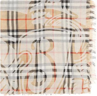 Burberry unisex, Accessoires, Beige, Taille: ONE Size Wool Scarf