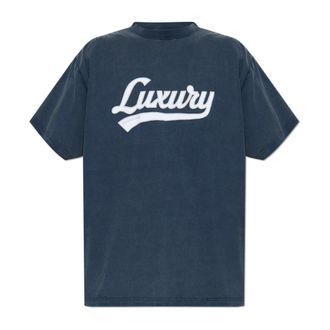 Balenciaga Logo T-Shirt - - Tops - Herren - Blau - L