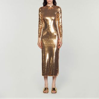 Sandro Robe midi &agrave; sequins