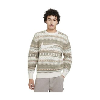 Nike Homme, Pulls, Multicolore, Taille: XL Pull Fair Isle Swoosh Light Orewood