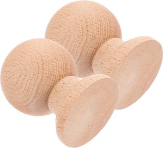 Holibanna 2 Stück Unlackierte Hartholz Finials Dekorative Holz Endstücke für Möbel Treppen Holzornamente Feine Handwerkskunst Natürliche Holzstruktur Klassische