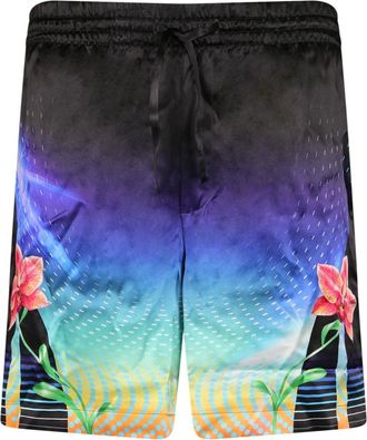 Casablanca Homme, Maillots de bain, Multicolore, Taille: XL Short en Soie &agrave; Cordon de Serrage