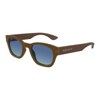 Alexander McQueen Sonnenbrille - - Accessories - Herren - Braun - 49 MM