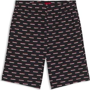 HUGO BOSS Hommes Split Logo Shorts Short de Pyjama en Jersey de Coton &agrave; Logo imprim&eacute;