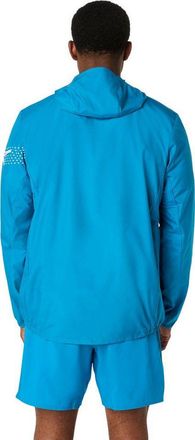 Asics Laufjacke ICON JACKET AEGEAN BLUE/CREAM