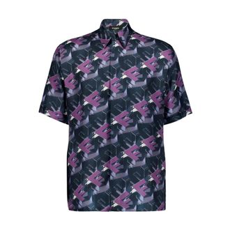 Fendi Seidenes Italienisches Stil Hemd - - Shirts - Herren - Mehrfarbig - S
