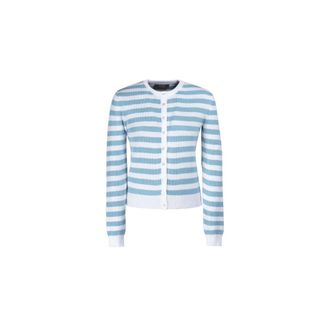Moorer Femme, Pulls, Bleu, Taille: 38 FR Dalila Sih Cardigan