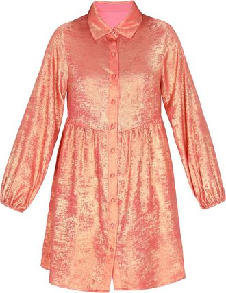 Faina Kleid Frauen rosa metallic