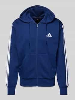 adidas Sweatjacke mit Viskose-Anteil und Label-Stitching