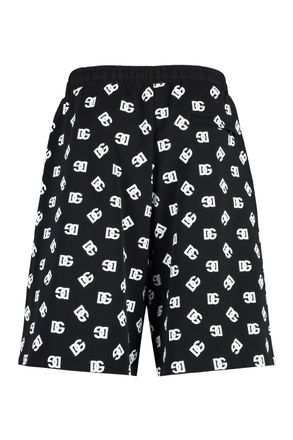 Dolce & Gabbana Mens Cotton Bermuda Shorts Black Elastane