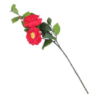 Angoily K&uuml;nstliche Kamelien Tischdekoration Rot Realistische Blumen f&uuml;r Wohnzimmer Schlafzimmer Pflegeleichte Deko f&uuml;r Hochzeit und Home Styling