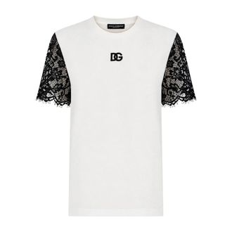 Dolce & Gabbana Logo T-Shirt - - Tops - Damen - Wei&szlig; - S