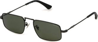 Police Matte Black/Green Sonnenbrille Spln31 - - Accessories - unisex - Schwarzk - 58 MM