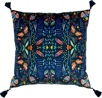 furn. Kaleidoskopisches Kissen mit Polyester-Füllung, blau, 50 x 50cm