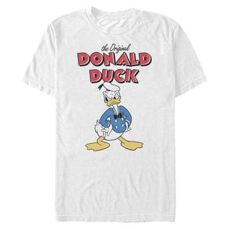 Disney Unisex Mickey Mad Donald Organic Short Sleeve T-shirt, Weiß, L