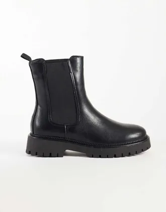 Glamorous bottines chunky noires