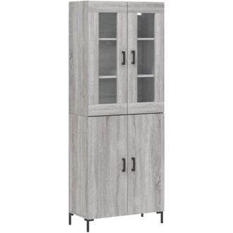 vidaXL Highboard Grau Sonoma 69,5x34x180 cm Holzwerkstoff Vidaxl