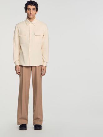 Sandro Chemise en flanelle de coton
