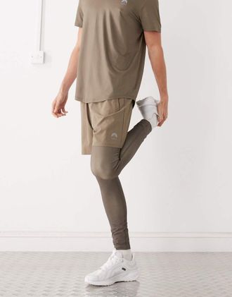 OOSC Elite Activewear - Leggings in Khaki-Grün
