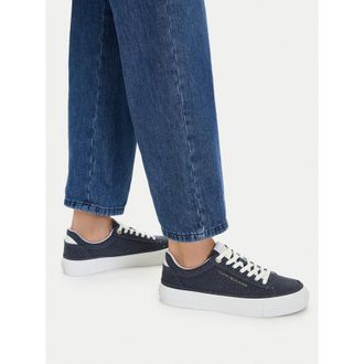Tommy Hilfiger Sneakers aus Stoff Tommy Hilfiger Th Foxing Platform Washed Canvas FW0FW09172 Blau