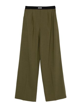 Msgm M. S.G. M. Pantalons Décontractés - Vert