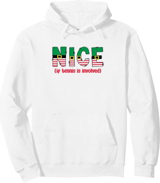 BDAZ Schön, wenn Tennis im Spiel ist Lustiger Sport Weihnachten Weihnachtsmann Pullover Hoodie