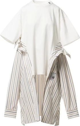Miharayasuhiro Mihara Yasuhiro, Femme, Blouses et Chemises, Blanc, Taille: 38 FR Robe T-shirt/Chemise Combin&eacute;e