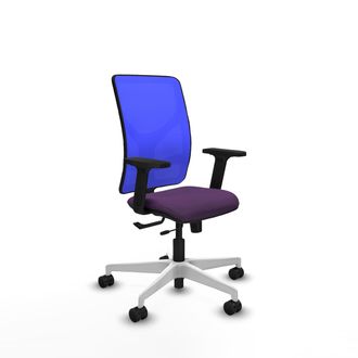 Piqueras y Crespo Schreibtischstuhl mit 2D-Armlehnen, h&ouml;henverstellbare Lendenwirbelst&uuml;tze, ausgestattet mit Syncro/Traslack und Schneideschaum, mit Rollen von 65 mm, N