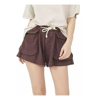 Free People Femme, Shorts, Brun, Taille: 36 FR Shorts Marron avec Poches