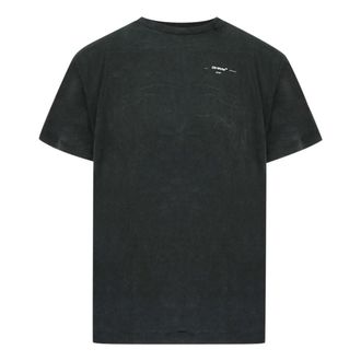 Off-white Off-white - T-shirt Mit Scribble Arrow-logo In Verblasstem Schwarz