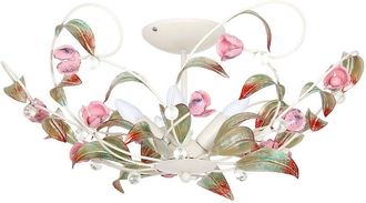 Licht-Erlebnisse Licht-erlebnisse - Florale Deckenleuchte rose &Oslash;64cm 5-flmg