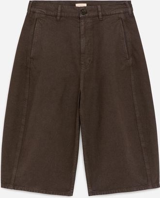 Arket Canvas-Shorts Mit Barrel-Leg -Braun