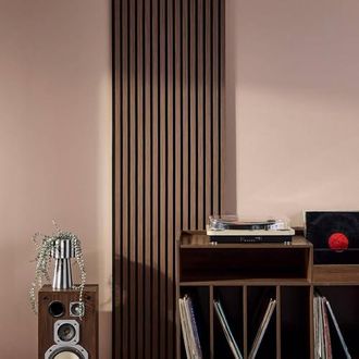 Sweeek Set de 2 Panneaux muraux acoustiques décoratifs en Feutrine et MDF Noyer 60x120cm - Kyoto