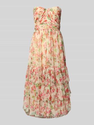 Lace & Beads Midikleid mit floralem Allover-Print