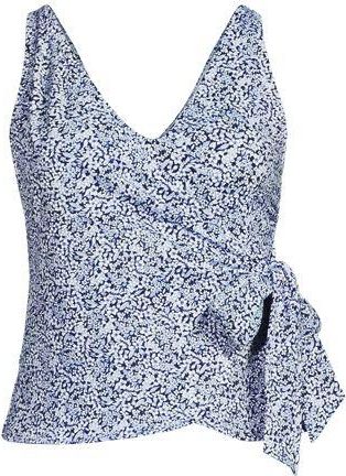 Lands End Tankini-Top mit seitlichem Bindeband, Damen, Größe:36 regular, Weiß, Elasthan/Polyester-Mischung/Nylon-Mischung, by Lands End