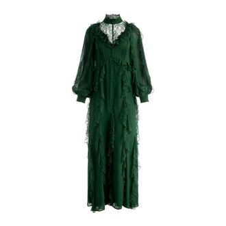 Alice & Olivia Elea Maxi Kleid - - Dresses - Damen - Gr&uuml;n - S