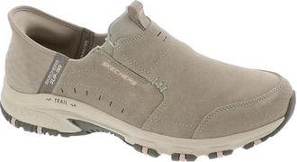 Skechers Femme Hands Free Slip-ins Hillcrest-Sunapee, Taupe Suede/Lycra/Light Pink Trim, 39.5 EU