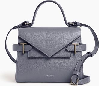 Le Tanneur Petit sac &agrave; main double rabat Emilie en cuir grain&eacute;