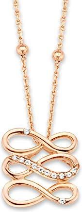 Orphelia ZH-7123/RG Pendentif pour Femme en Argent 925 partiellement plaqué Or avec zircones Blanches Taille Brillant