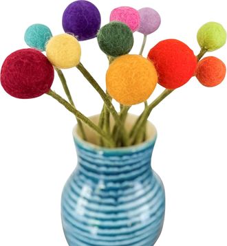 &Eacute;n Gry & Sif Filzblumen Strau&szlig; Blumen aus Filz - Blumenstrau&szlig; - Fair Trade - handgemacht (Regenbogen)